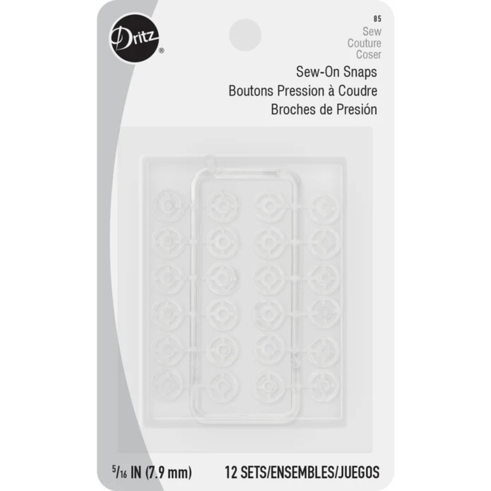 Dritz 5/16" Clear Sew-On Snaps – Panda Trim