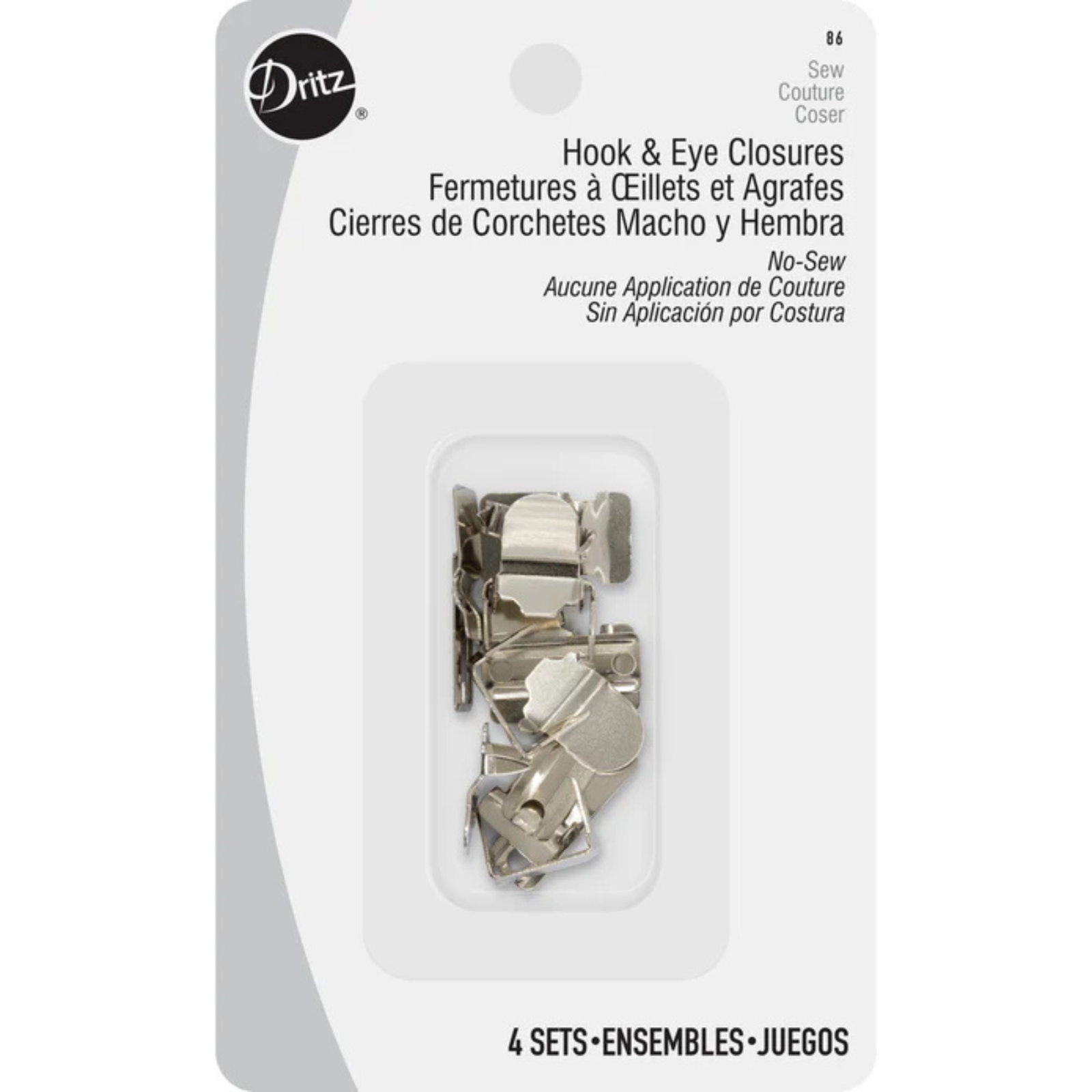 Dritz No-Sew Hook & Eye Closures – Panda Trim