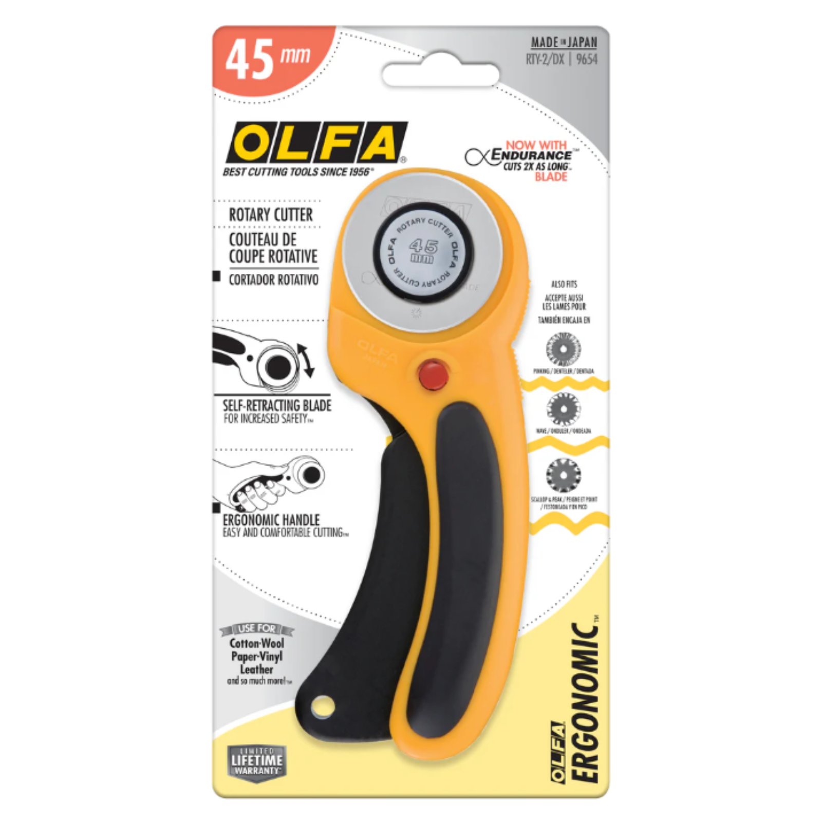 Olfa 45mm Erganomic Rotary Cutter – Panda Trim